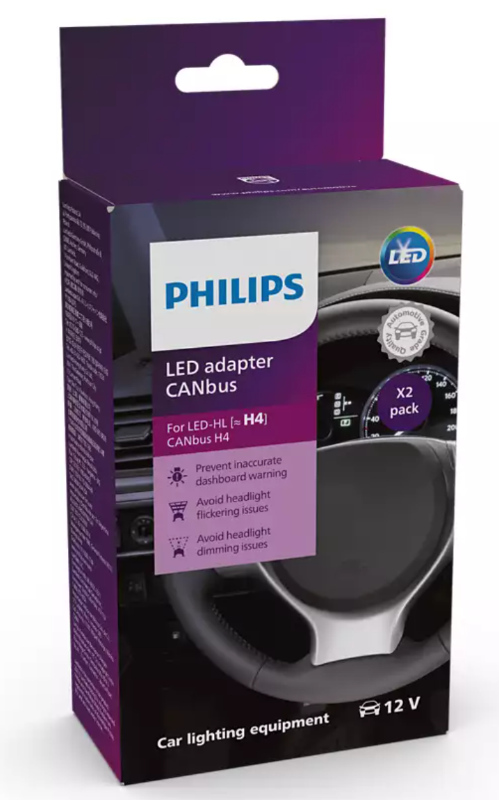 Philips Canbus adapter for H4 LED pærer