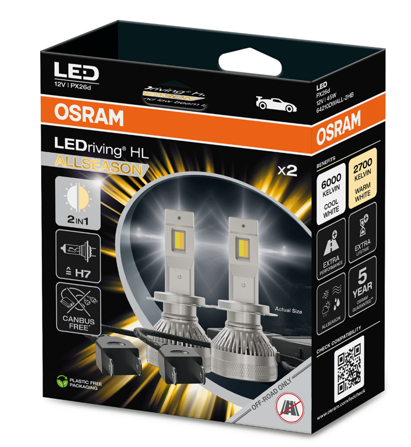Osram LEDriving ALLSEASON H7 LED pærer