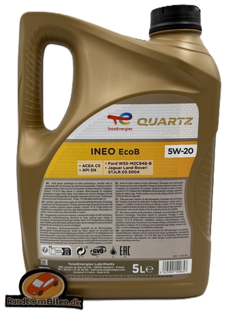 Total EcoB 5W-20 motorolie til Ford EcoBoost motorer